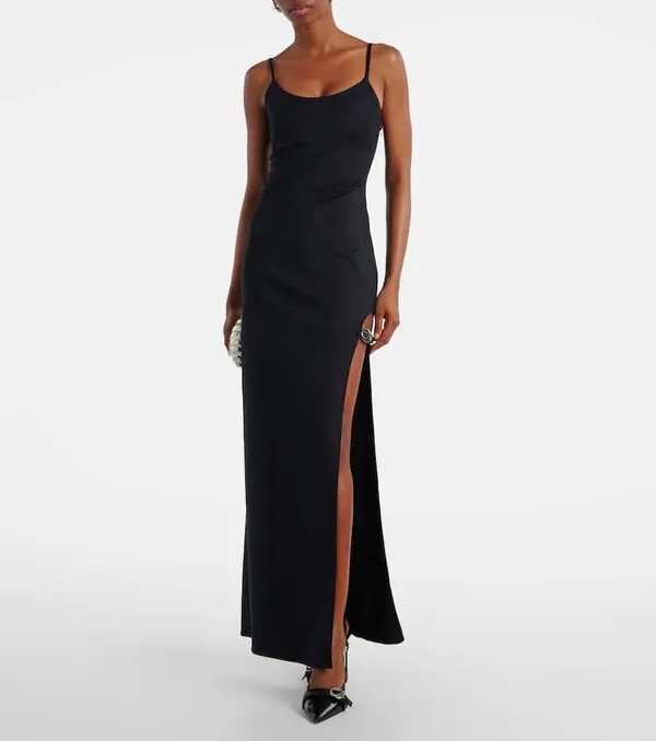 Coperni Garter Cotton-Blend Jersey Maxi Dress - Black - 40% Off |  Editorialist