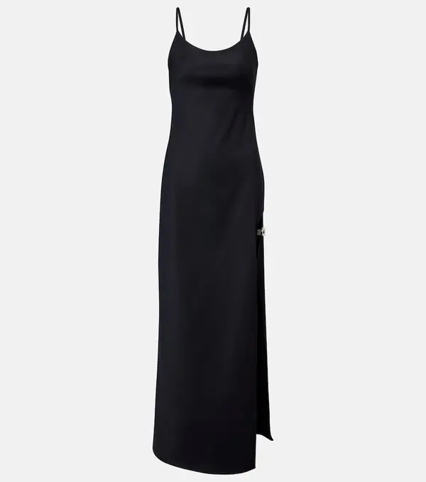 Coperni Garter Cotton-blend Jersey Maxi Dress - Black