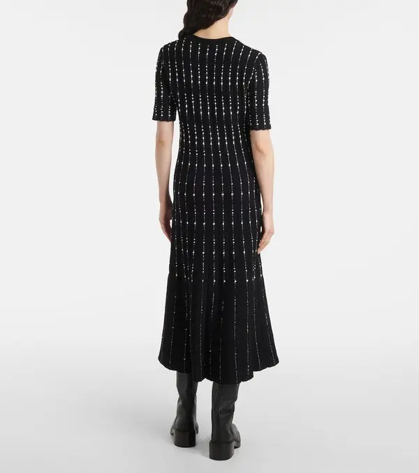 JOSEPH Ribbed-knit Cotton-blend Midi Dress