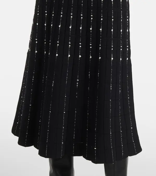 JOSEPH Ribbed-knit Cotton-blend Midi Dress