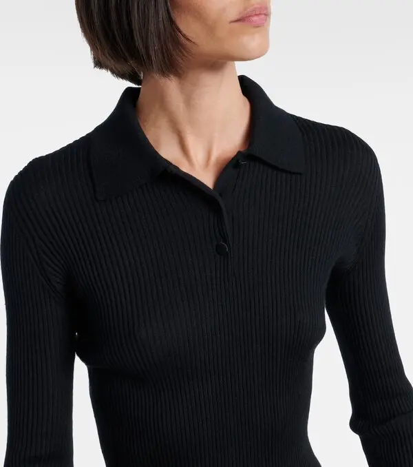 Dolce & Gabbana Cashmere Polo Sweater - Black