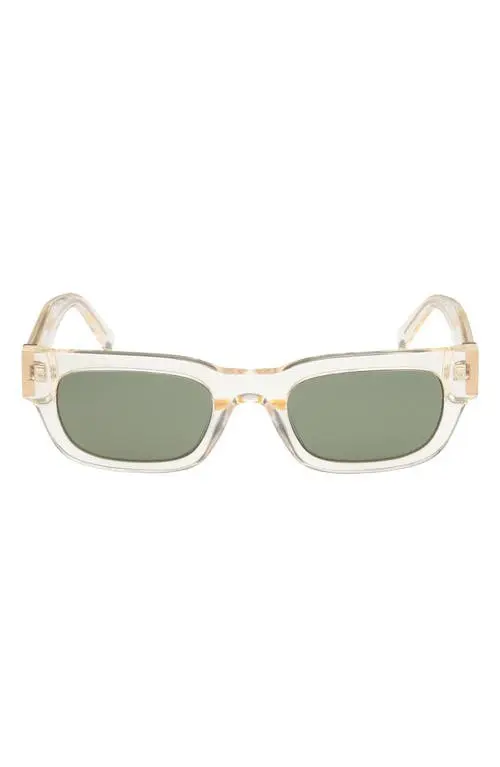 Abercrombie 51mm Square Sunglasses - Crystal/green Lens