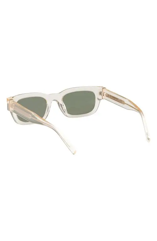 Abercrombie 51mm Square Sunglasses - Crystal/green Lens