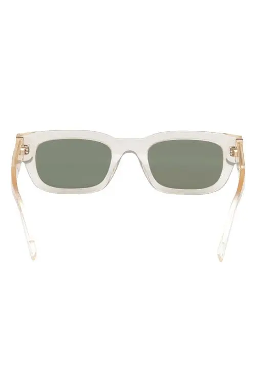 Abercrombie 51mm Square Sunglasses - Crystal/green Lens
