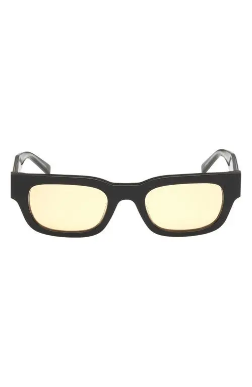 Abercrombie 51mm Square Sunglasses - Shiny Black /amber Lens