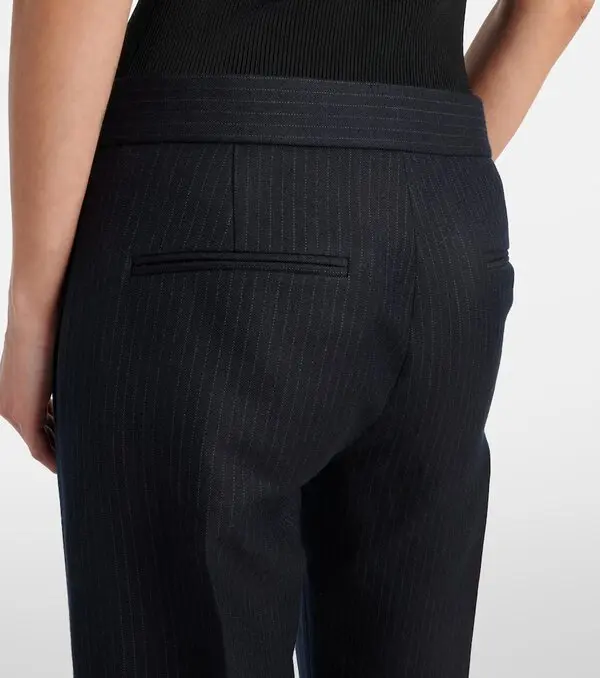 Khaite Lenn Pinstripe Wool-blend Straight Pants