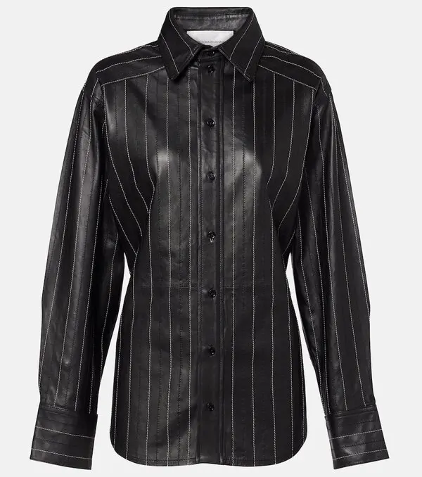 Victoria Beckham Belted Leather Jacket