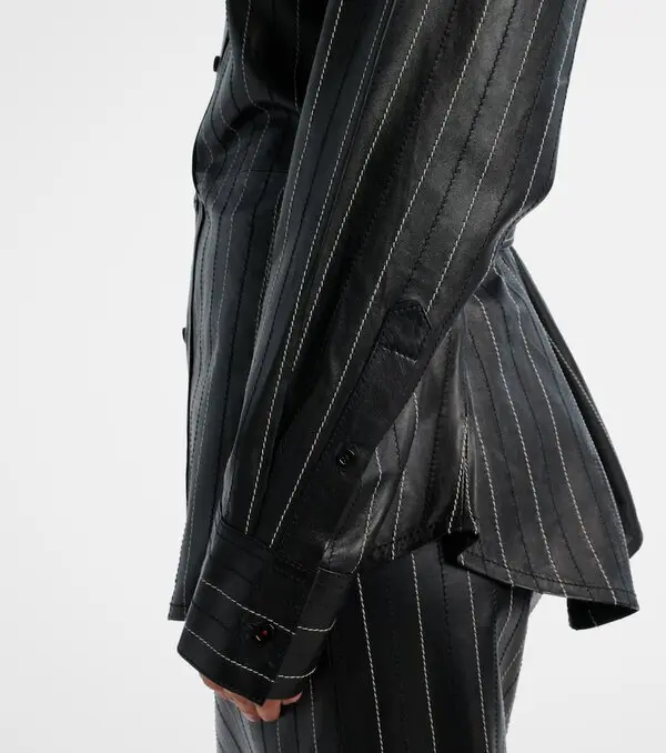 Victoria Beckham Belted Leather Jacket