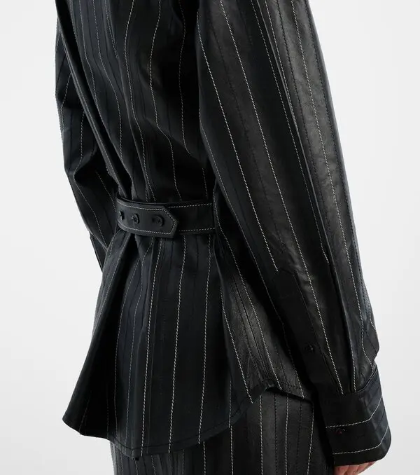 Victoria Beckham Belted Leather Jacket