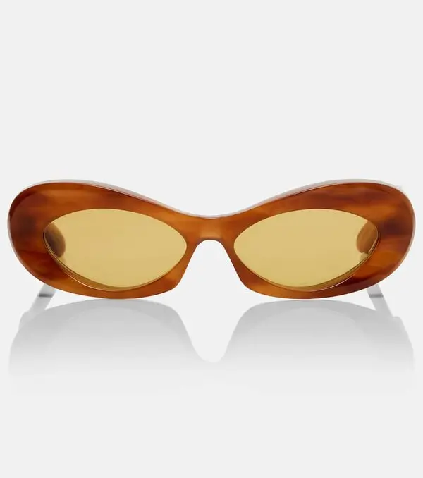 Valentino Garavani Vlogo Oval Sunglasses - Brown