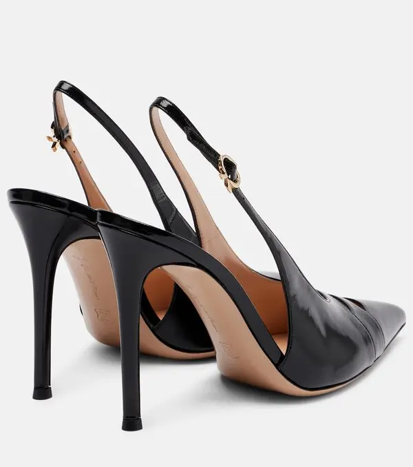 GIANVITO ROSSI Patent Leather Slingback Pumps