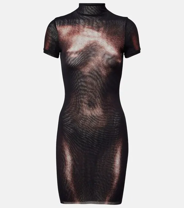 JEAN PAUL GAULTIER Trompe L'oeil Mesh Minidress
