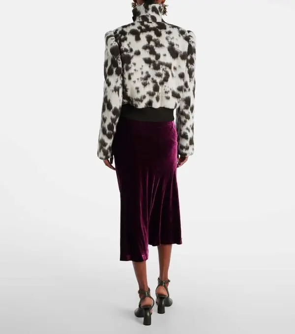 Dries Van Noten Animal-printed Wool-blend Jacket - Brown