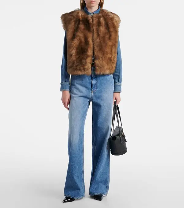 Dolce & Gabbana Cropped Shearling Vest