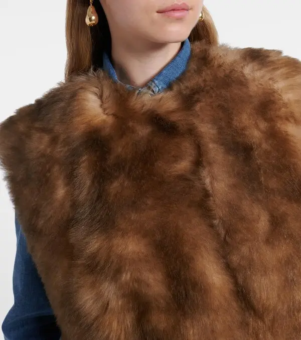 Dolce & Gabbana Cropped Shearling Vest