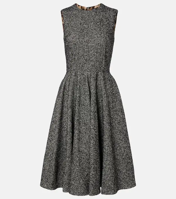 Dolce & Gabbana Wool-blend Midi Dress - Grey
