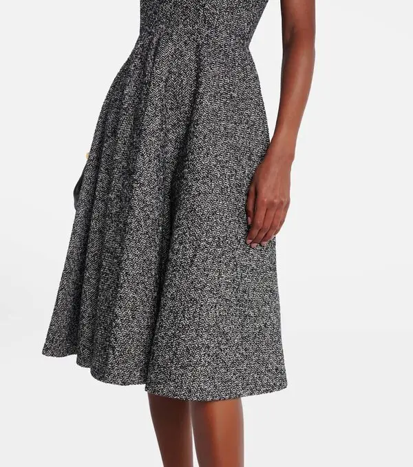 Dolce & Gabbana Wool-blend Midi Dress - Grey