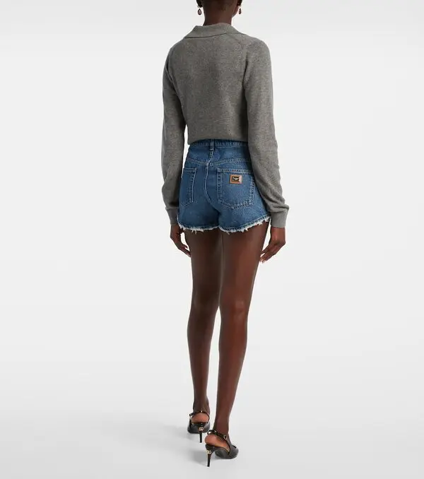 Dolce & Gabbana Frayed Denim Shorts