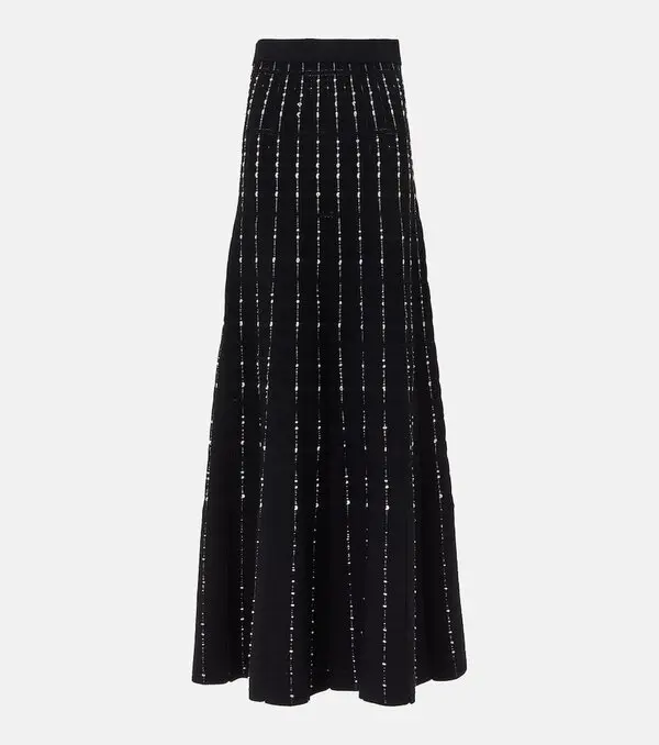JOSEPH Ribbed-knit Cotton-blend Maxi Skirt