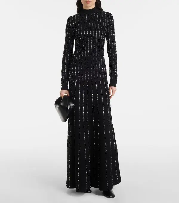 JOSEPH Ribbed-knit Cotton-blend Maxi Skirt