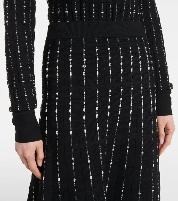 JOSEPH Ribbed-knit Cotton-blend Maxi Skirt