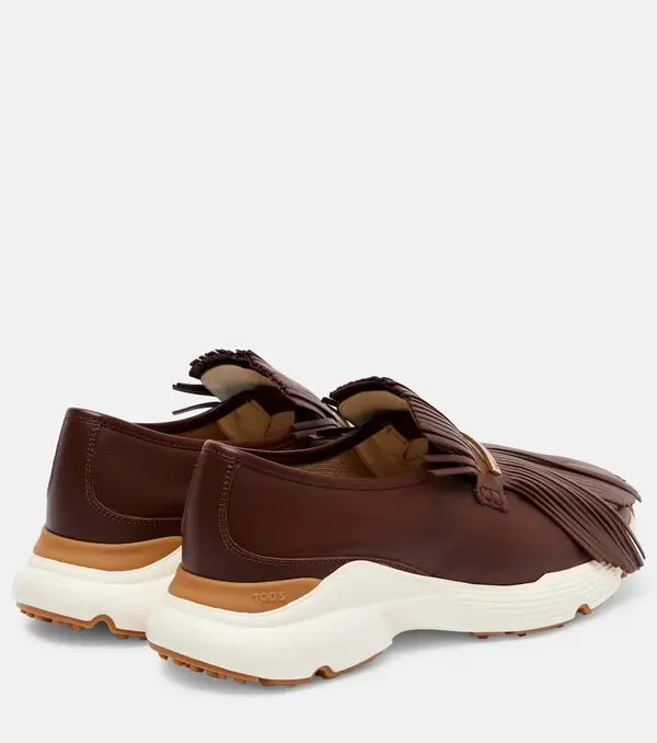 TOD'S Fringed Leather Sneakers