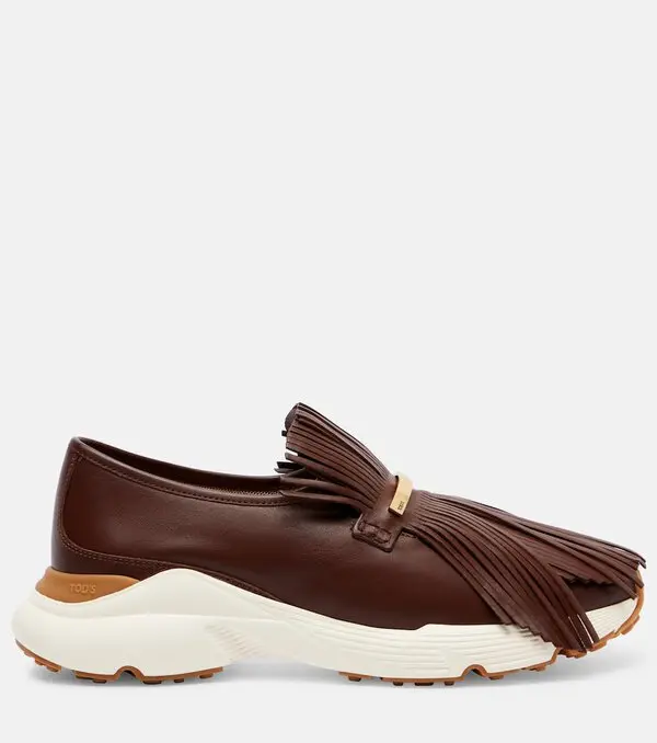 TOD'S Fringed Leather Sneakers