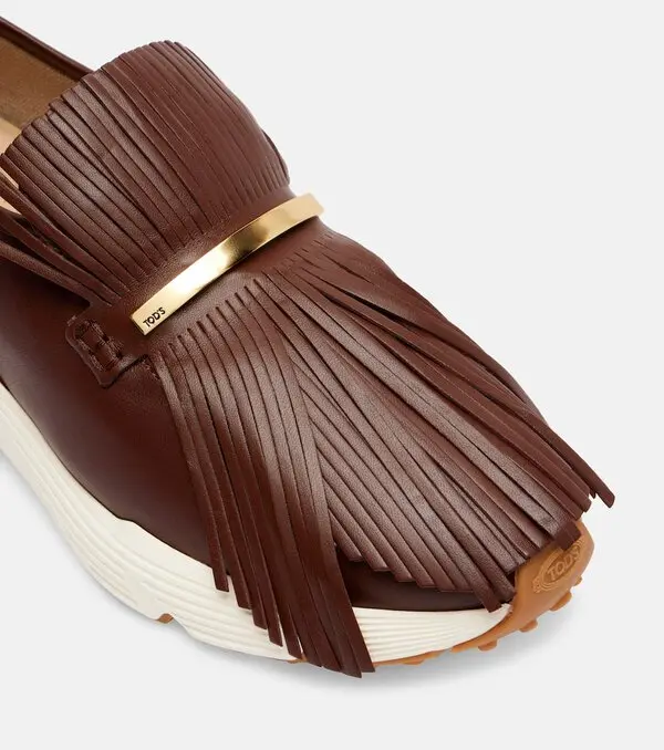 TOD'S Fringed Leather Sneakers