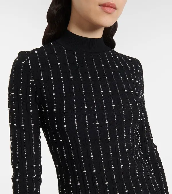 JOSEPH Ribbed-knit Cotton-blend Mockneck Sweater