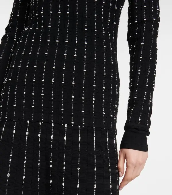 JOSEPH Ribbed-knit Cotton-blend Mockneck Sweater