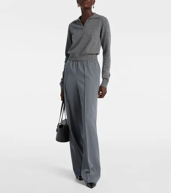 Dolce & Gabbana Virgin Wool Gabardine Straight Pants