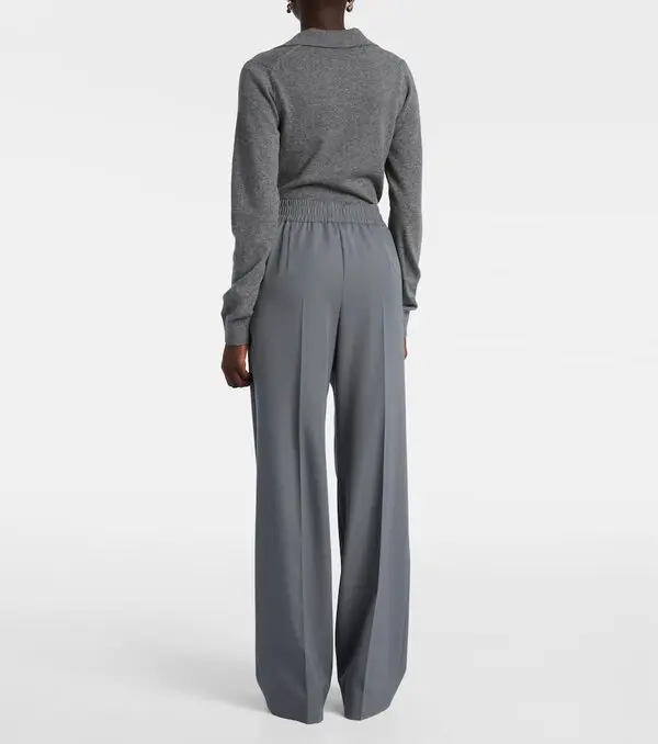 Dolce & Gabbana Virgin Wool Gabardine Straight Pants