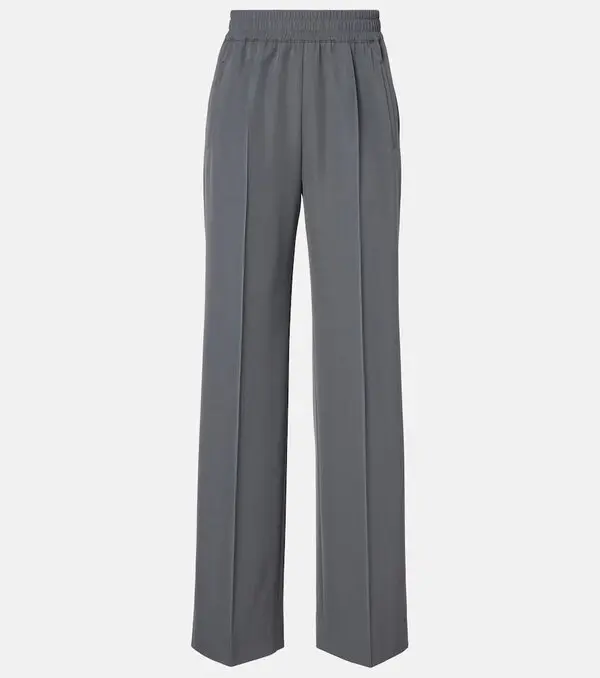 Dolce & Gabbana Virgin Wool Gabardine Straight Pants - Grey