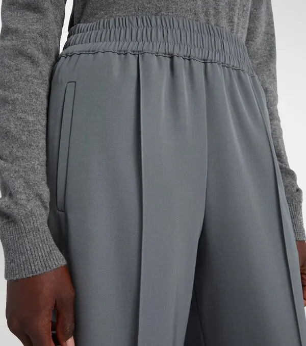Dolce & Gabbana Virgin Wool Gabardine Straight Pants