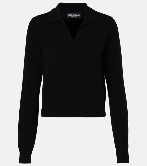 Dolce & Gabbana Cashmere Polo Sweater - Black