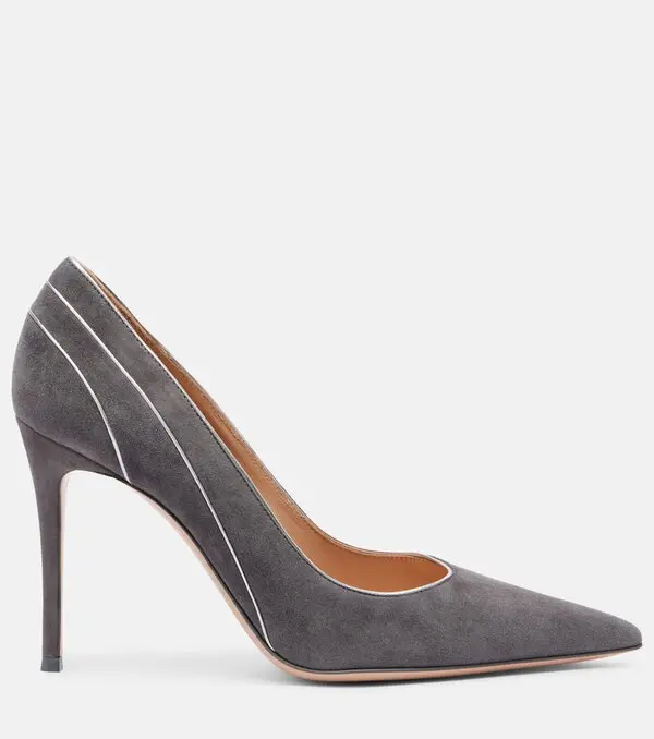 GIANVITO ROSSI Pointy 95 Suede Pumps
