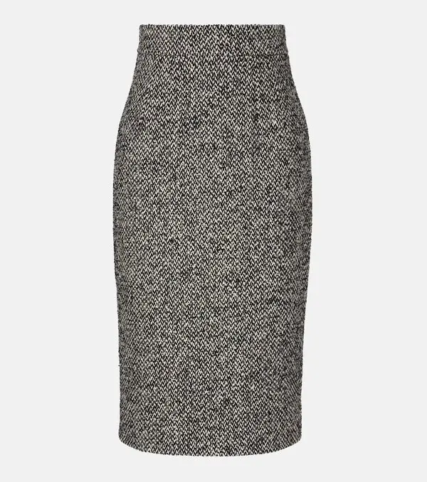 Dolce & Gabbana High-rise Pencil Skirt - Grey