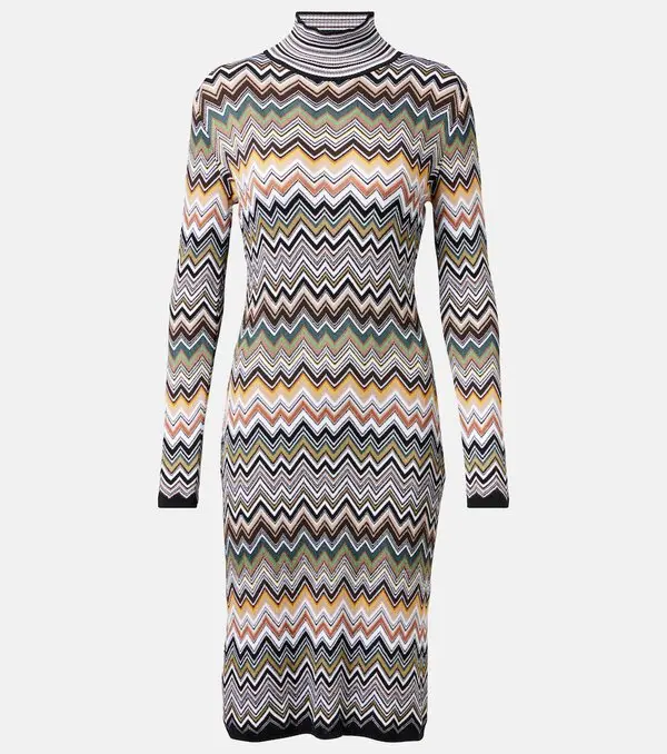 Missoni Zigzag Knit Midi Dress - Multicoloured