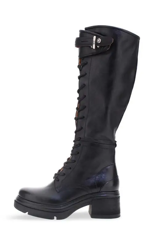 A.S.98 Edison Lace-up Knee-high Boots - Black