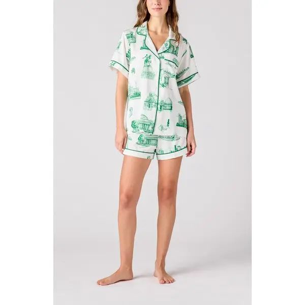 KATIE KIME Boston Toile Shorts Set