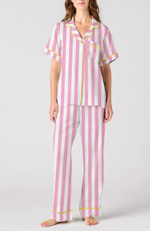 KATIE KIME Retro Stripe Pants Set - Pink