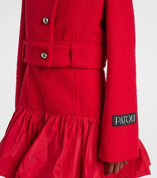 PATOU Cropped Wool-blend Tweed Jacket