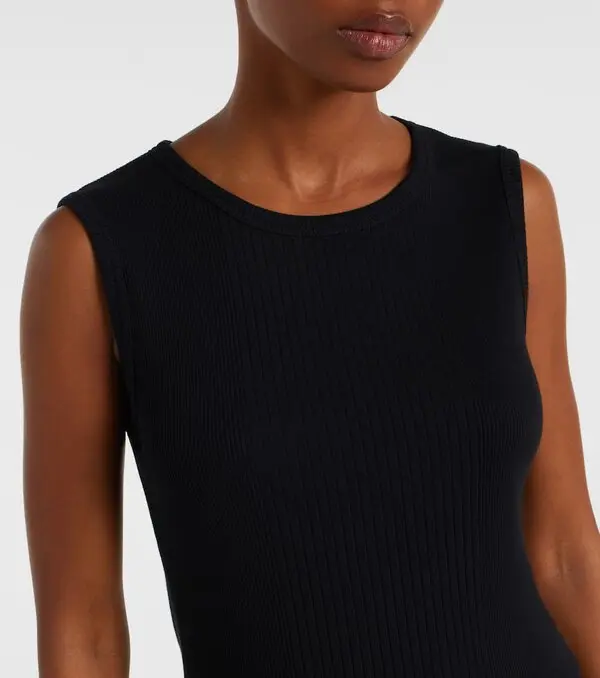 JEAN PAUL GAULTIER Ribbed-knit Cotton Jersey Tank Top