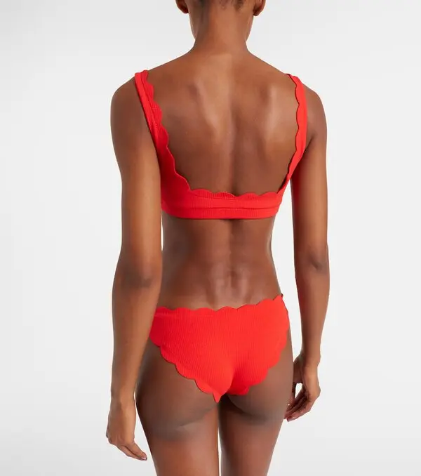 Marysia Antibes Scalloped Bikini Bottoms - Red