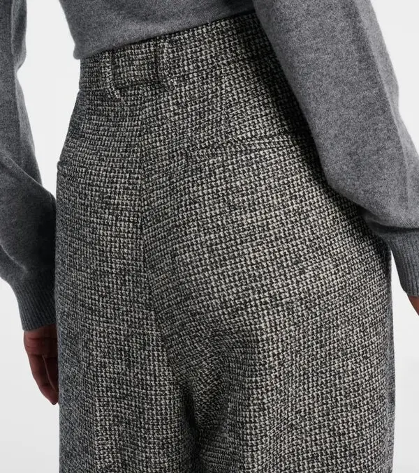 Dolce & Gabbana Pleated Wool-blend Wide-leg Trousers