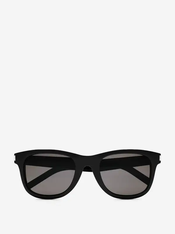 Saint Laurent Square Aviator Sunglasses - Black