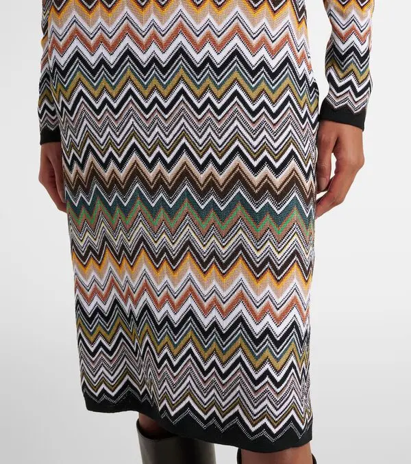 Missoni Multicolor Zigzag Midi Dress - Multicoloured
