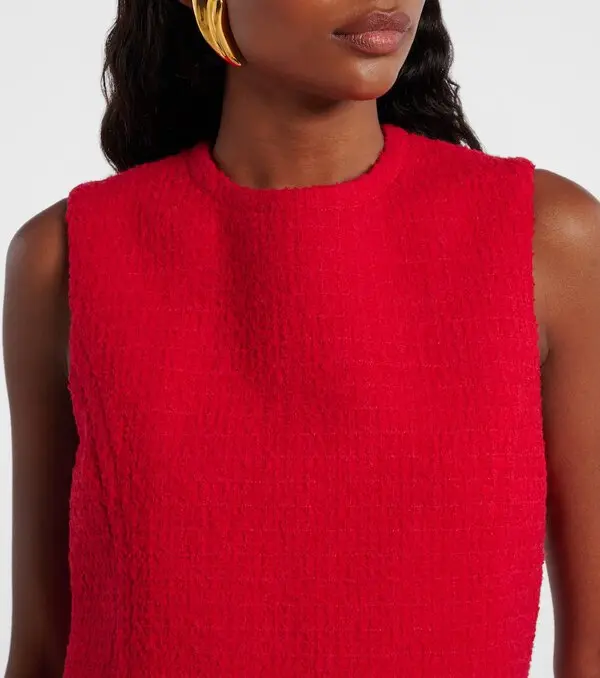 PATOU Tweed And Faille Minidress