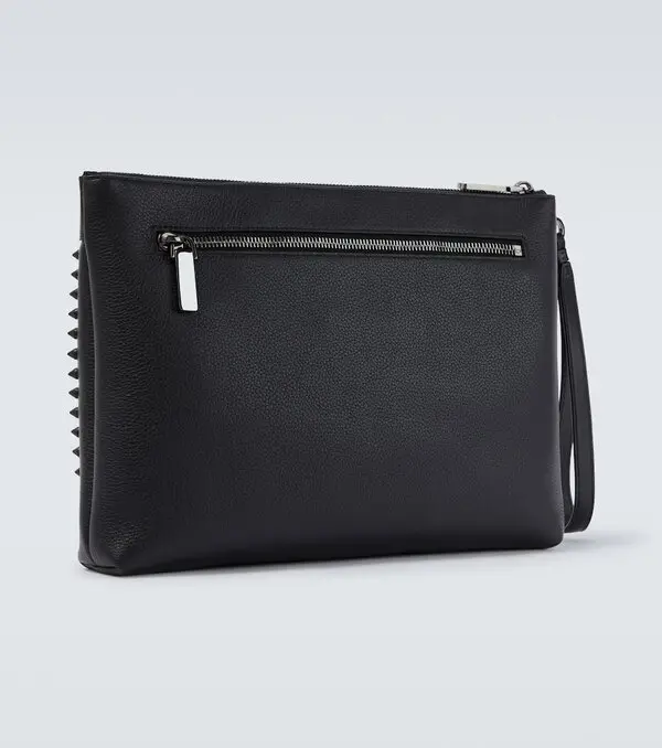 CHRISTIAN LOUBOUTIN Stud-embellished Leather Pouch