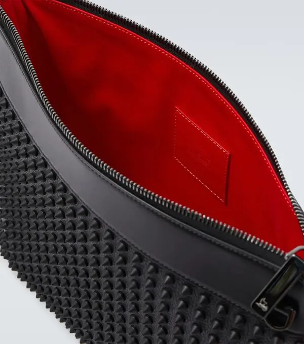 CHRISTIAN LOUBOUTIN Stud-embellished Leather Pouch